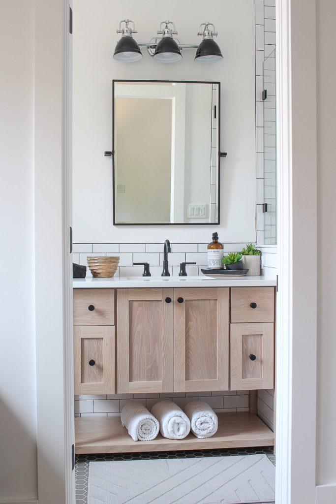 A Classic White Subway Tile Bathroom Designed By Our Teenage Son! - The ...