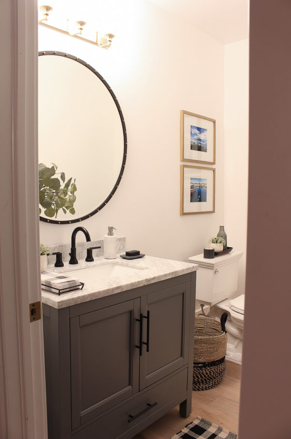 Our Finished Little Powder Bath With Delta - The House of Silver Lining