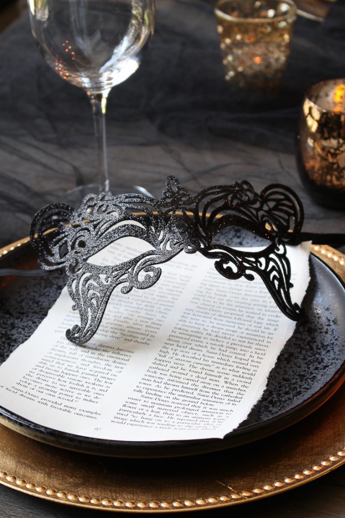 Moody Elegant Masquerade Halloween Table - The House of Silver Lining